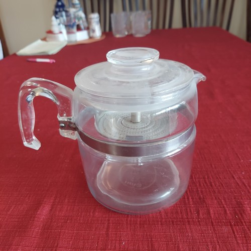 Vintage PYREX Flameware 6-Cup Glass Coffee Pot Percolator 7756-C | eBay