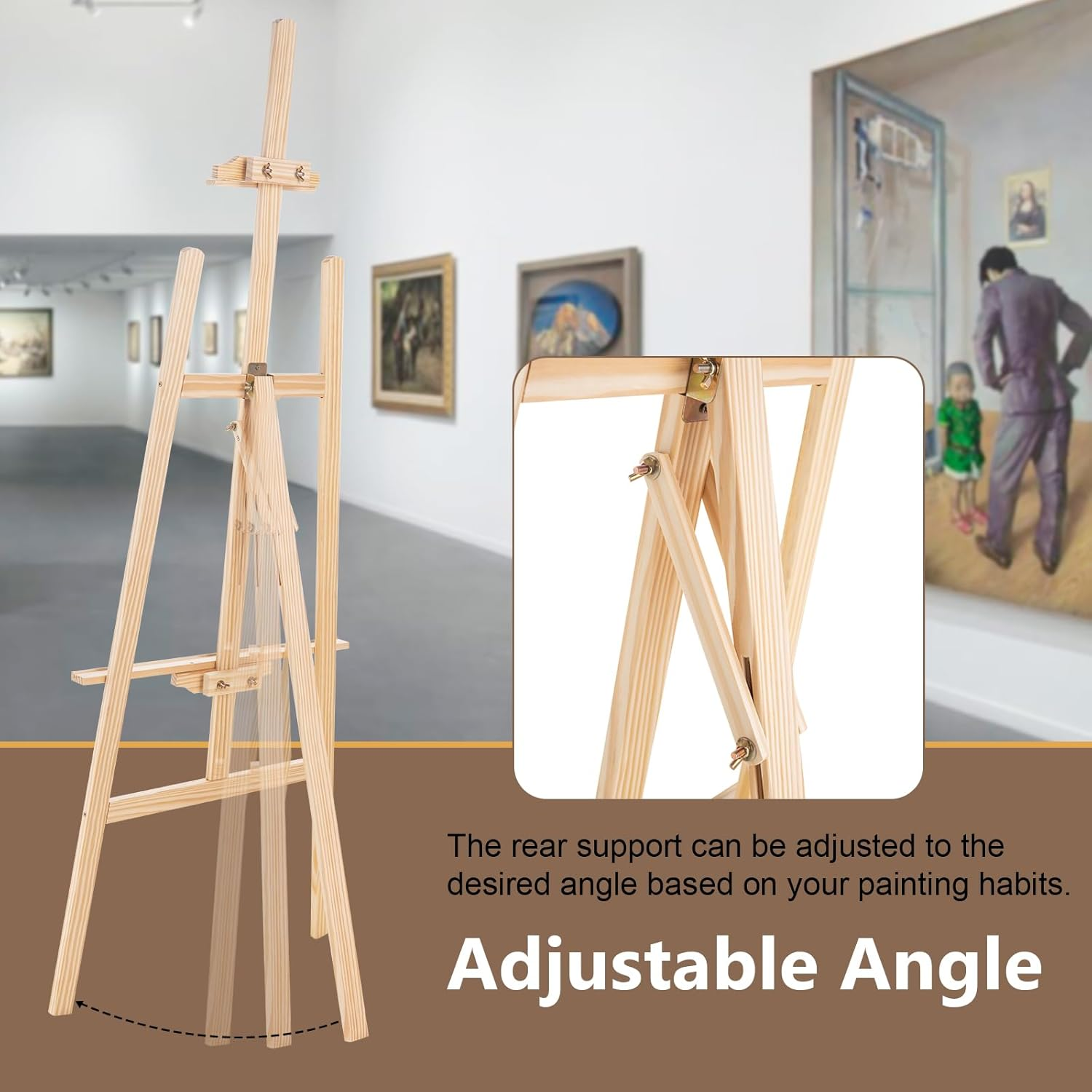 Easel Stand for Painting, Adjustable Wooden Easels for Painting Canvas ...