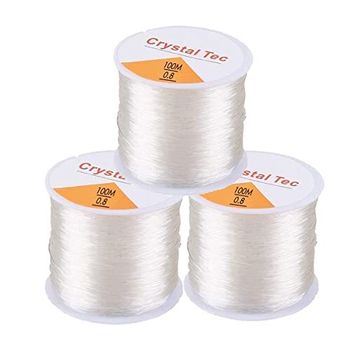 mm Elastic Stretch Thread for Bracelets, 3 Rolls Elastic 0.8 3 Roll ...