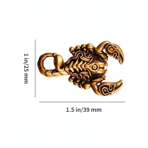 Mini Scorpion Brass Ornaments Key Chain Pendants Statue for Wealth Good ...