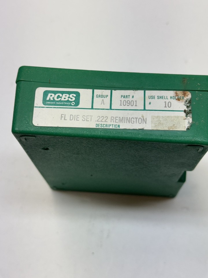 2 Die Set of Full Length FL RCBS 222 cal Remington Reloading Dies ...