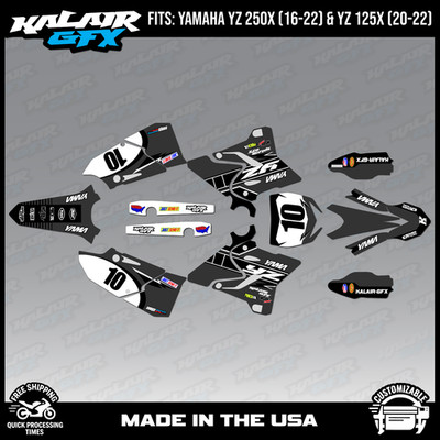 Graphics Kit for Yamaha YZ250X (2016-2022) and YZ125X (2020-22) Speed ...