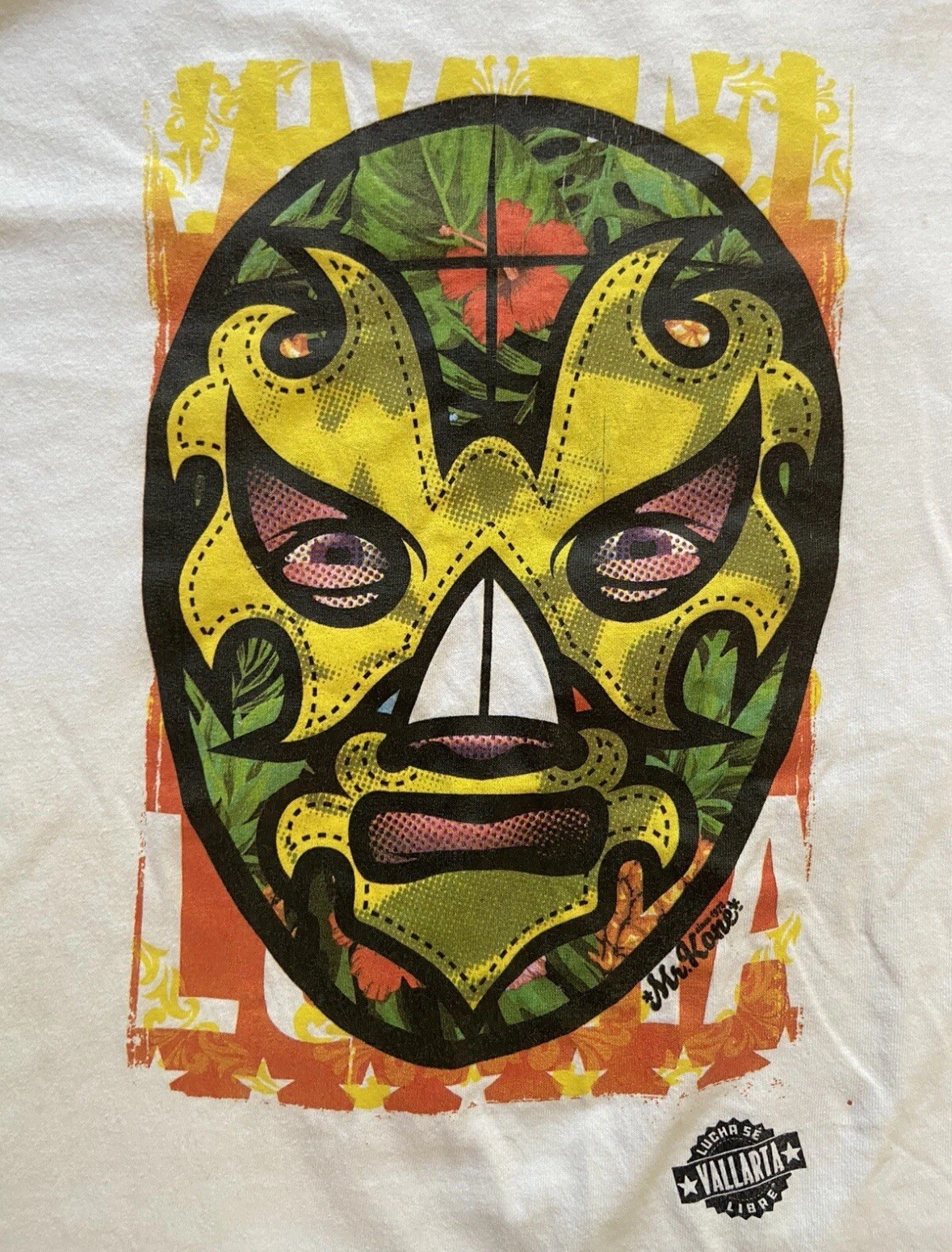 Lucha Libre Graphic Wrestling Mr Kane Logo Design Whi… - Gem