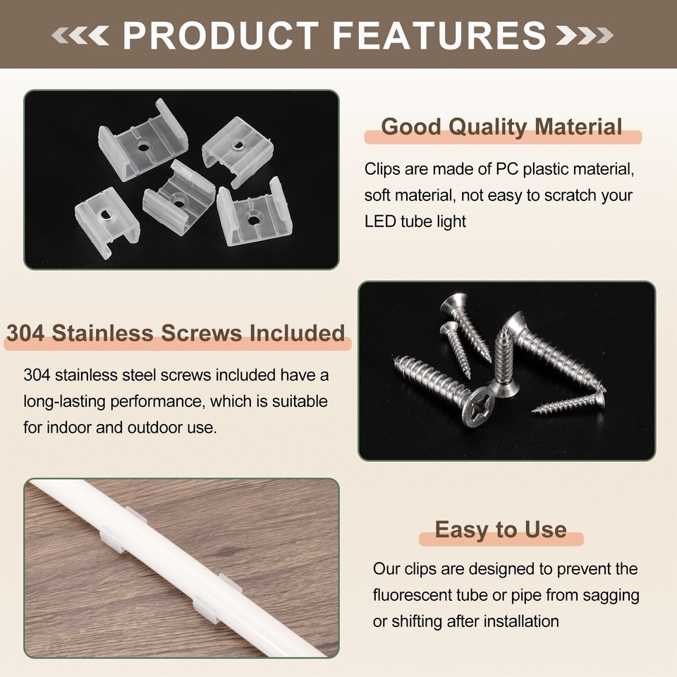 LED Neon Mounting Clips Holder Fixing Clamps for 14mm-17mm Width Strips ...