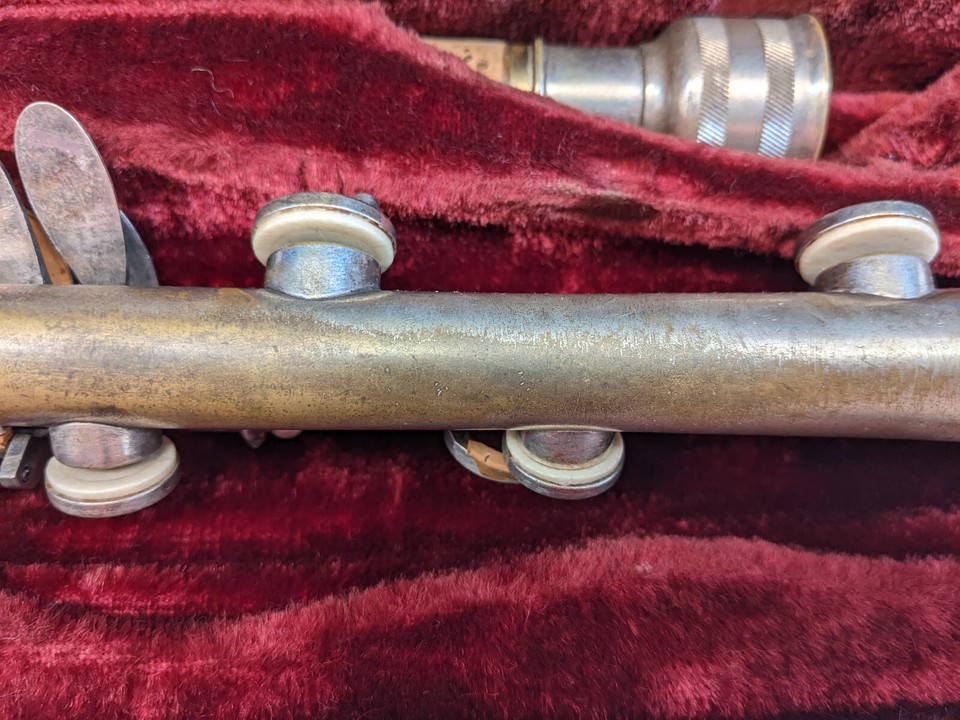 Vintage Easy Play Metal Clarinet American Musical Band Instrument Case ...