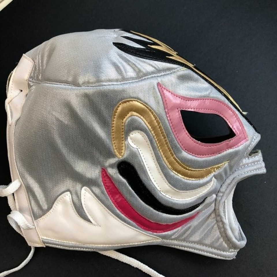 Vintage Luchador/Lucha Libre WWE Wrestling Mask Lightning Rainbow ...