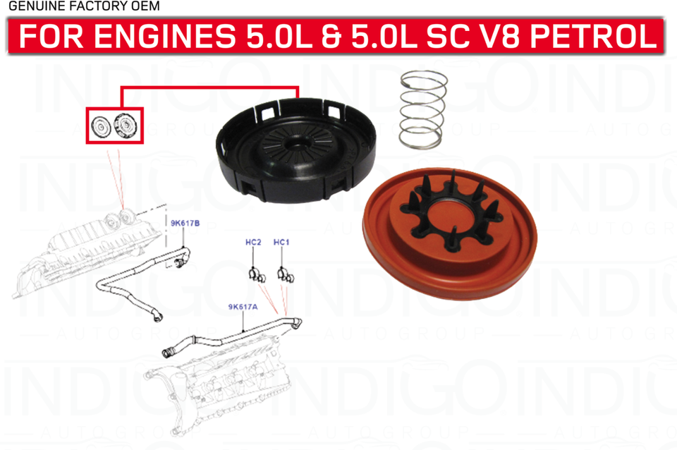2010-2021 RANGE ROVER PVC VALVE SERVICE KIT 5.0L & 5.0L SC & 3.0L SC ...