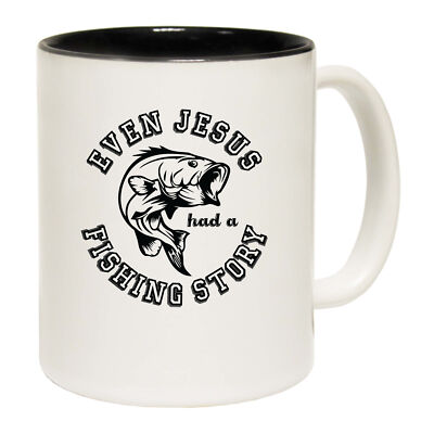 Even Jesus Has A Fishing Story Fish - Funny Mugs Novelty Coffee Mug ...