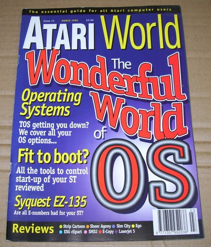 Atari 520 1040 ST STE Mega Falcon 030 Computer Atari World Magazine ...