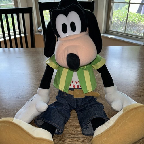 Vintage Disney Make Me Laugh Goofy Plush 19" Talking Doll Toy Fisher ...