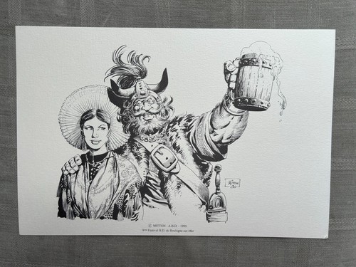MITTON EX-LIBRIS 9° FESTIVAL BD BOULOGNE-SUR-MER 1999 20,5 X 30,5 ...