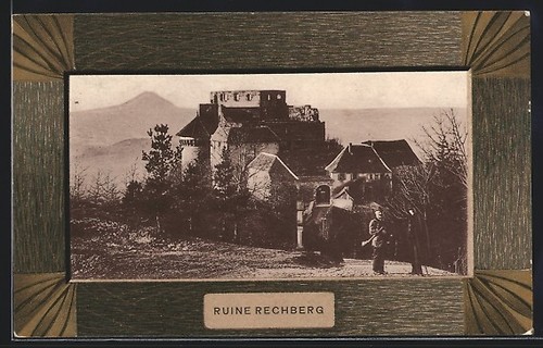Ansichtskarte Rechberg, Blick zur Ruine Rechberg 1908 | eBay.de
