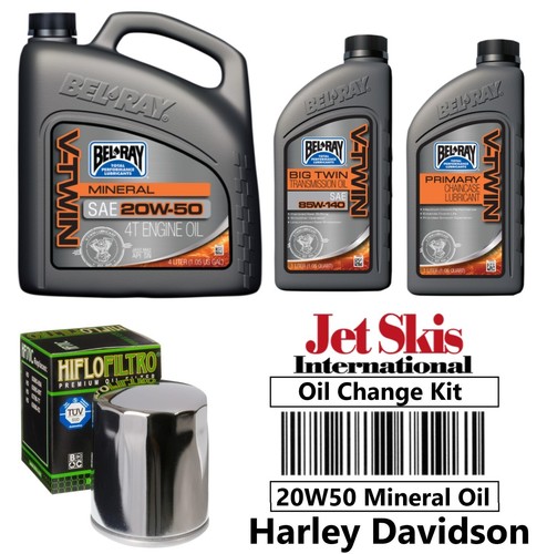 Harley Davidson Electra Glide Oil Change Kit 20W50 V-Twin Primary ...