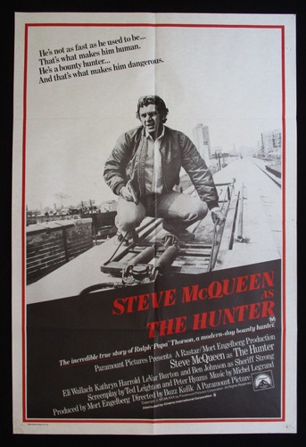 THE HUNTER 1980 Original Australian movie poster Steve McQueen Eli ...