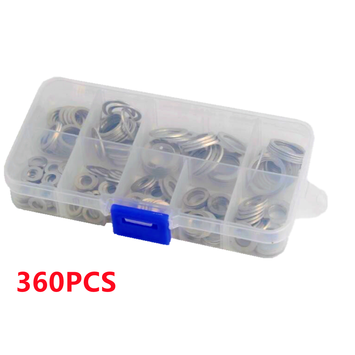 360Pcs Automotive Metric Oil Drain Plug Aluminum Flat Washer Assortment ...