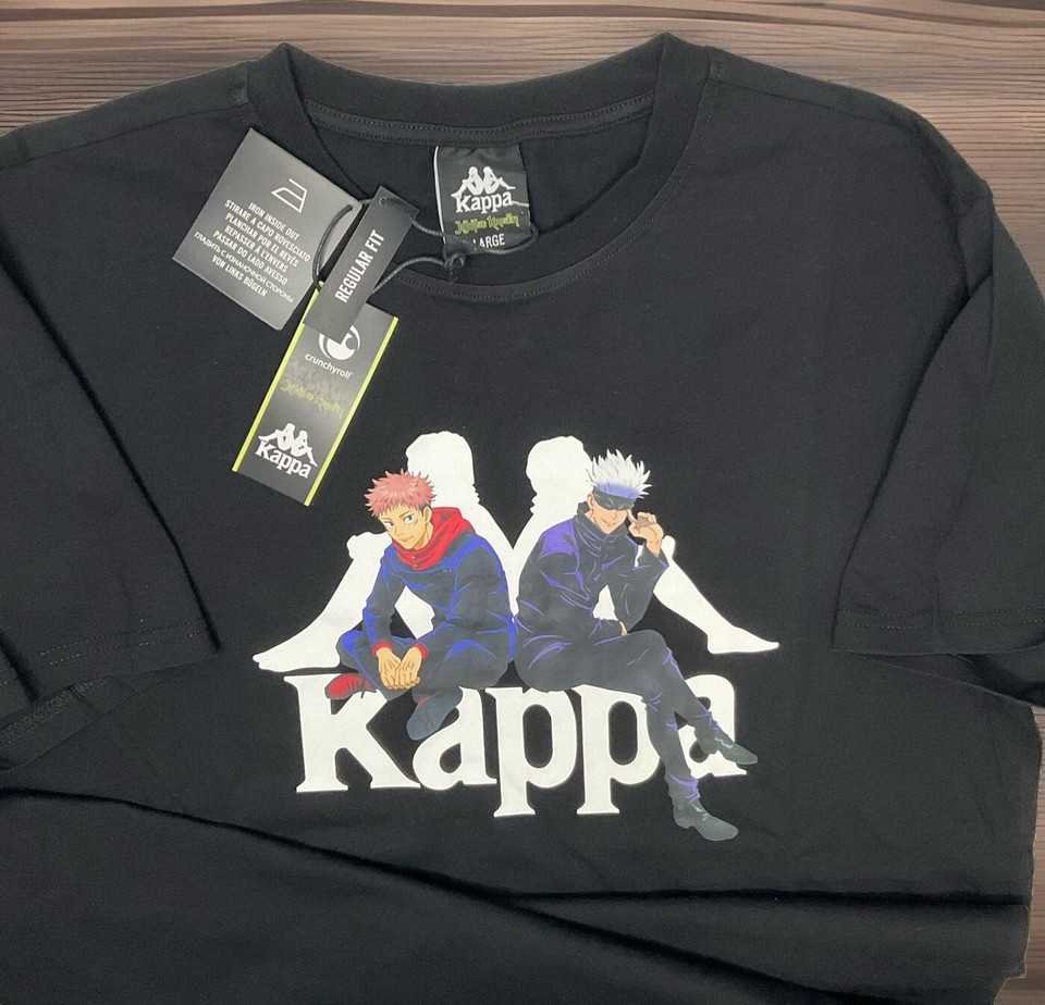 Kappa x Jujutsu Kaisen Shirt Graphic Tee Anime Crewneck Black Men Sz L ...