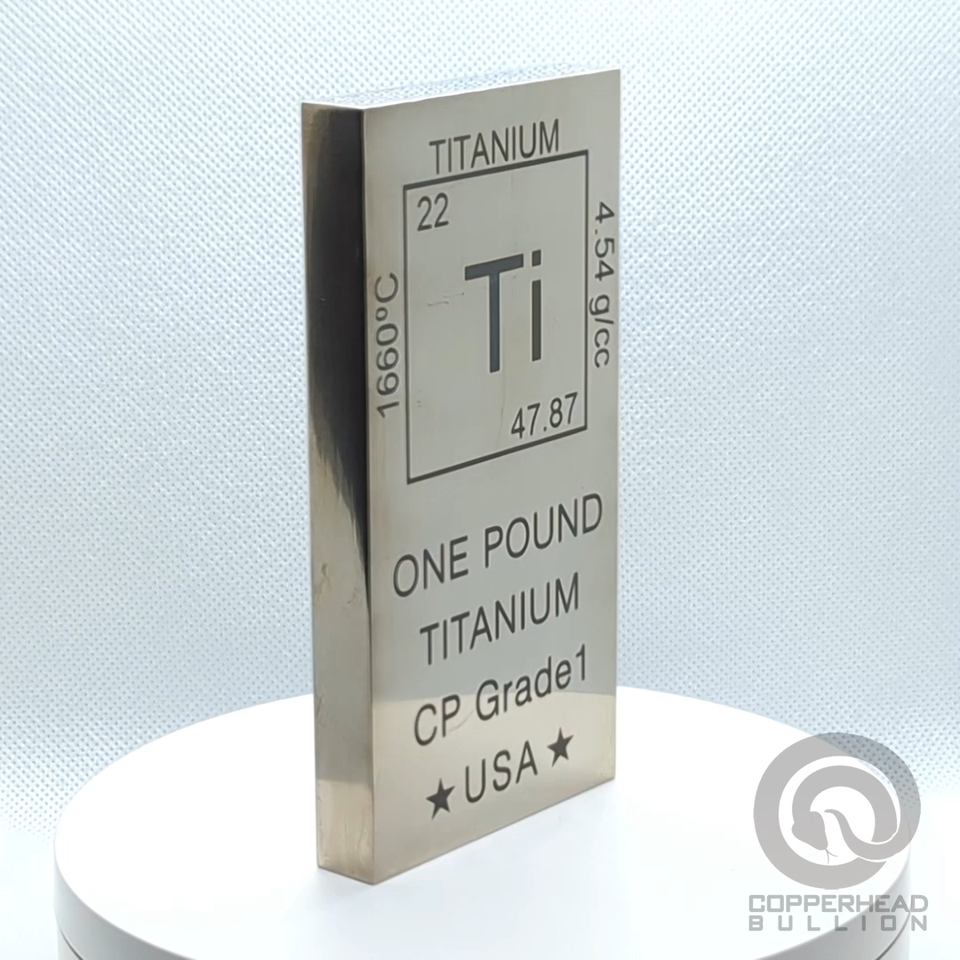 1 lb Pound (16 oz) Titanium Bar Element Design .996 Fine CP Grade 1 ...