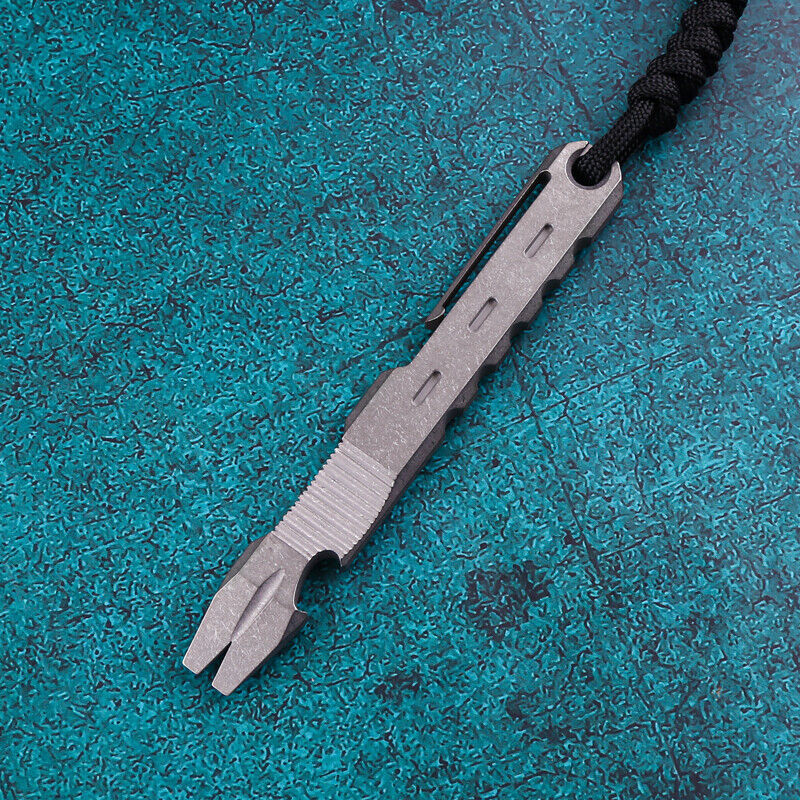 Ti Alloy Crowbar Pry Bar Underreach EDC Multi Tool Bottle Opener ...