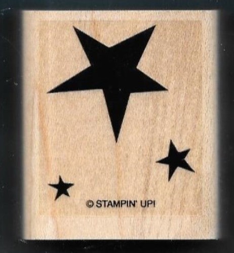 STARS USA Patriotic Night Sky Space Suns Stampin' Up! wood mount RUBBER ...