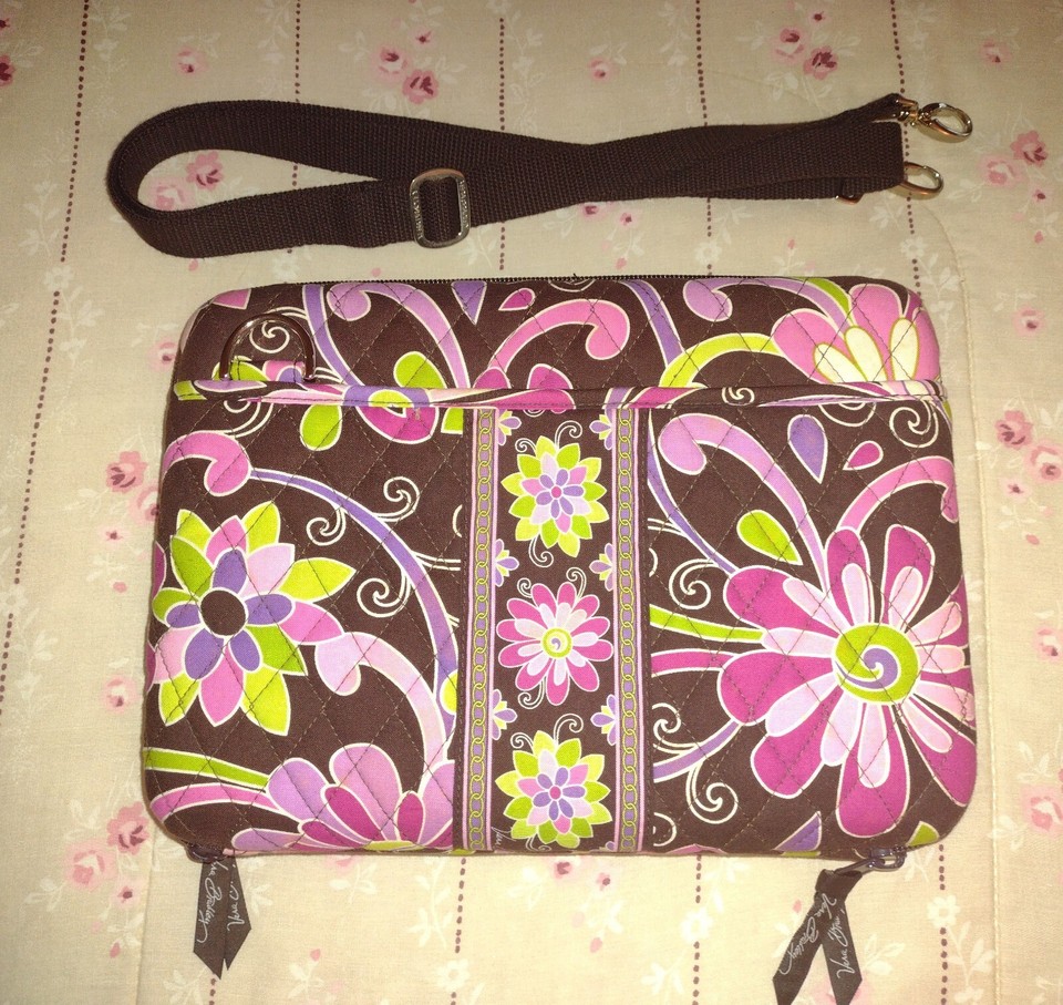 Vera Bradley Purple Punch Hard Shell Mini Laptop Quilted Padded Tote ...