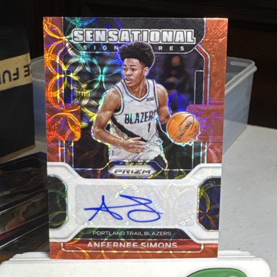 2021/22 Anfernee Simons Prizm Sensational Signature Red Scope Autograph ...