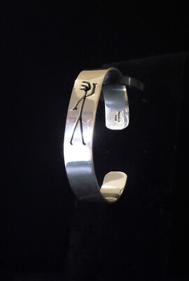 7" x 13mm Heavy Solid Sterling Silver Kokopelli Tribal Fertility Cuff, Mex MINT! | eBay