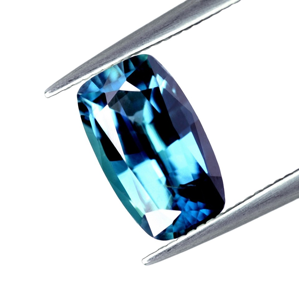 Certified 0.93ct Natural Unheated Teal Sapphire VS Untreated Madagascar Cushion | eBay