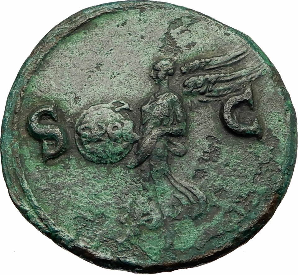 NERO Authentic Ancient 65AD Rome Genuine Original Roman Coin w VICTORY ...