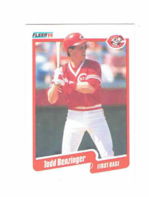 Todd Benzinger Cincinnati Reds 1B #413 Fleer 1990 Baseball Card | eBay