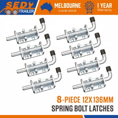 8x Spring Bolt Latch Catch Zinc Plated Truck Ute Float Railing Tail ...