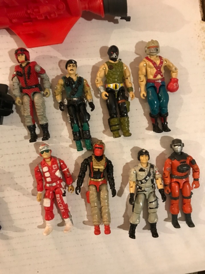 GI JOE Action Figure Lot OF Vintage Hasbro 1980's GI Joe Action Figures ...