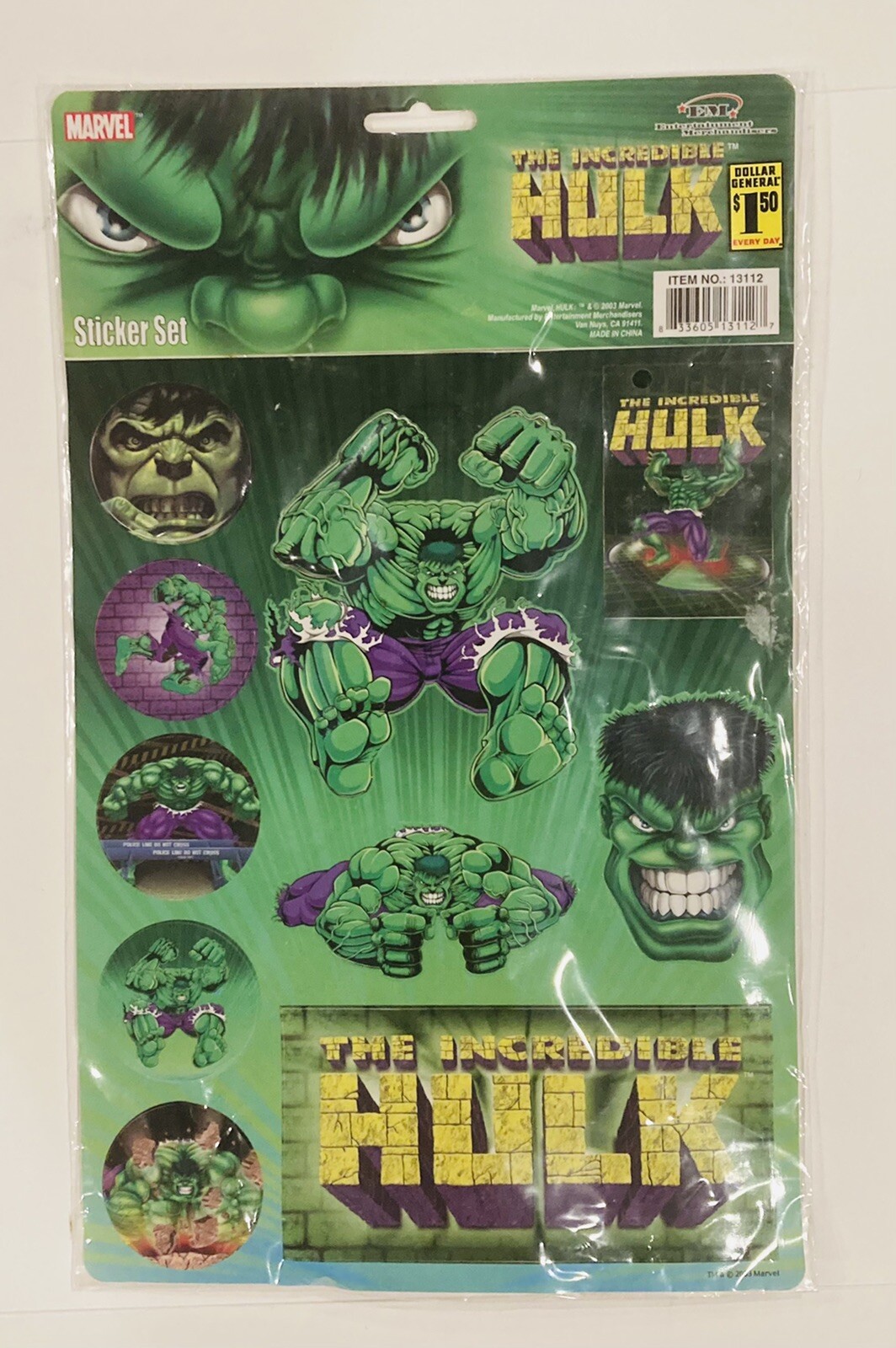 2003 Hulk sticker set | eBay