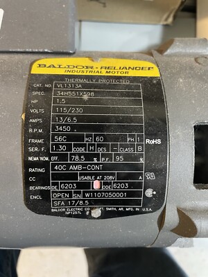 Baldor Reliance Industrial Motor | eBay