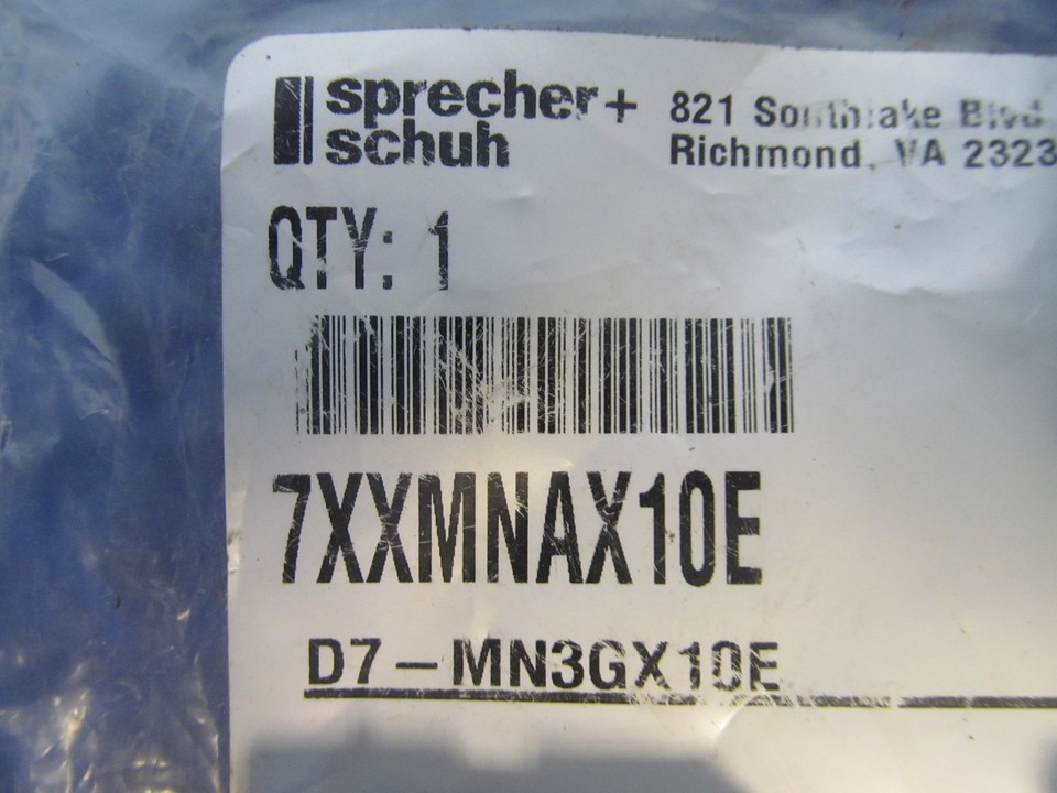 New Sprecher Schuh Pilot 7XXMNAX10E D7 MN3GX10E D7-X10E and D7-N3G (1 ...