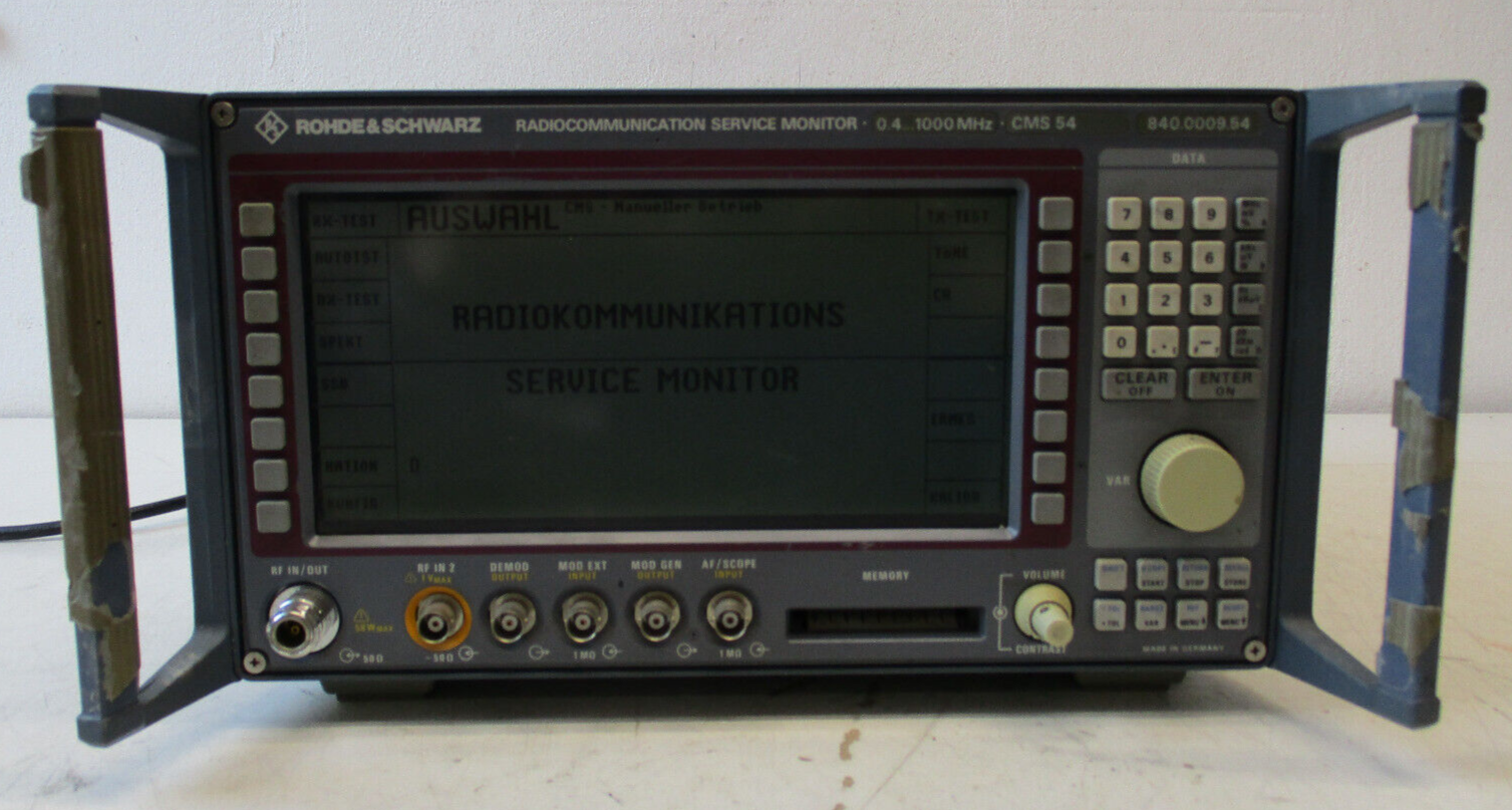 Rohde & schwarz CMS54 Funkdienstmonitor Radio Communication Service ...