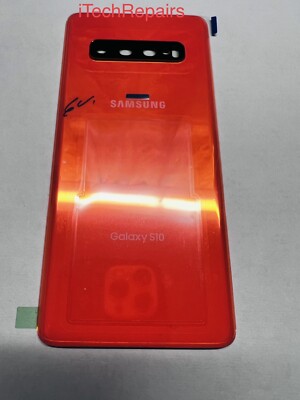 Samsung Galaxy S10 Flamingo Pink Service Pack Back Cover Glass Genuine ...