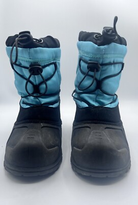 Girls Itasca Winter Snow Boots Size 4 Aqua & Black . Excellent ...