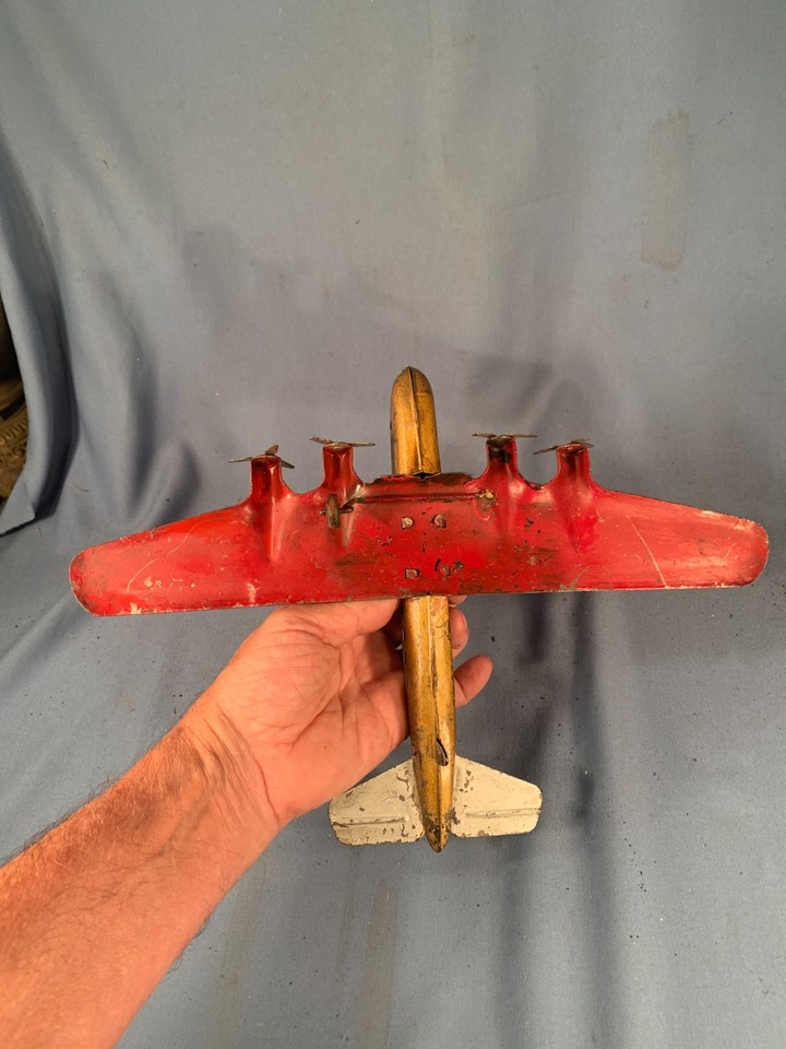 Wyandotte? 4 Prop Pressed Steel War airplane 1940's in fair cond. | eBay
