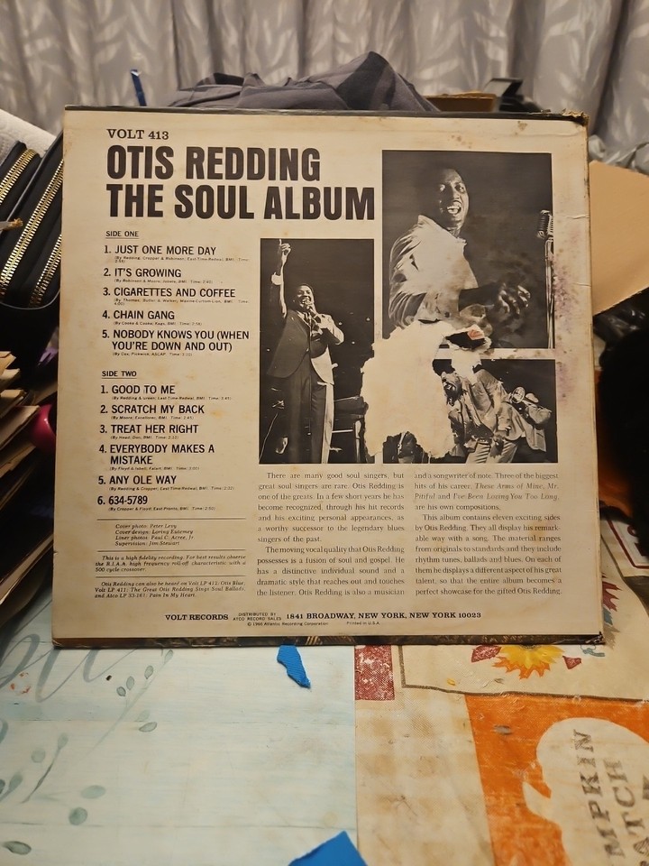 Otis Redding - The Soul Album Vinyl LP - Mono - Volt Records VOLT 413 ...
