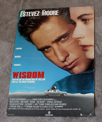 Wisdom 1986 Emilio Estevez Demi Moore Tom Skerritt Warner Video Poster ...