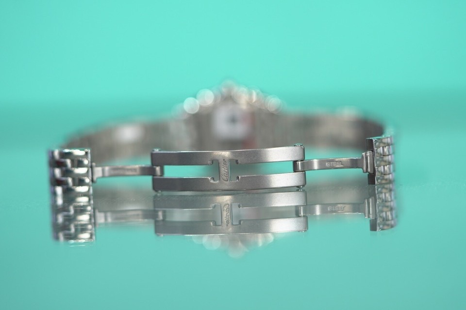 Cartier Panthere Stainless Steel Mini White Bracelet Box & Papers ...