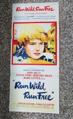 MARK LESTER in 1969 movie RUN WILD, RUN FREE original poster 13x30 | eBay