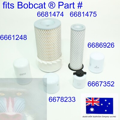 Filter Service Kit fits Bobcat 6681474 6681475 6678233 6667352 6661248 ...