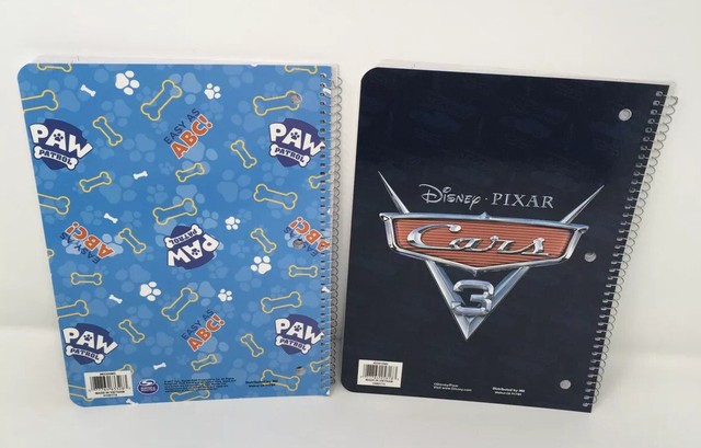 Paw Patrol Team and Cars Pixar Wide Ruled 50-sheet Subject Spiral ...