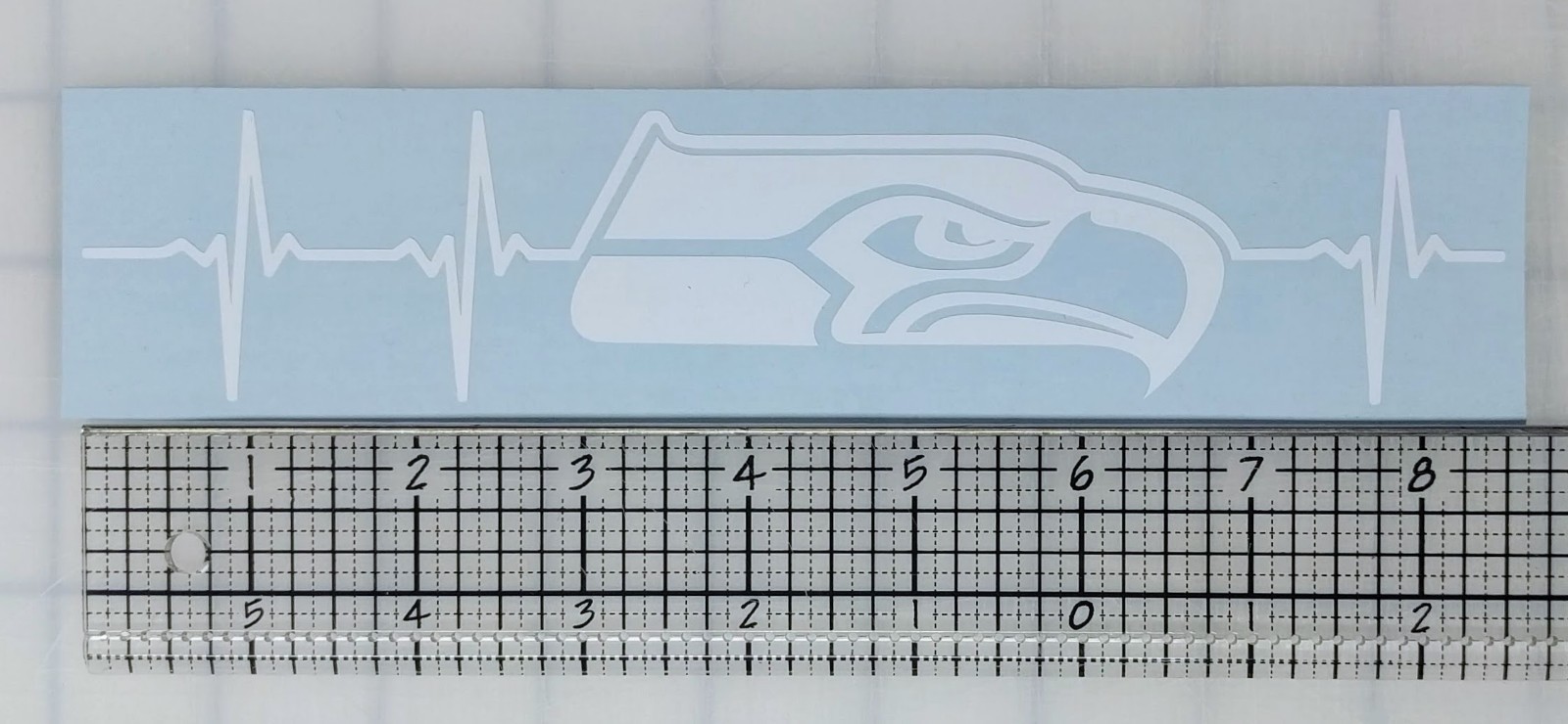 Large Seattle Seahawks Heartbeat Vinyl Decal Sticker - Pick Your Color ...