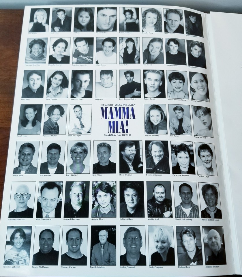 Mamma Mia! Mandalay Bay Theatre Las Vegas Musical Program Poster Abba ...