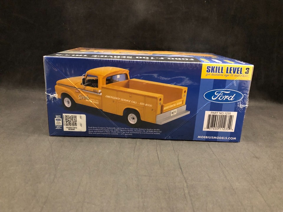 Moebius 1965 Ford F-100 Service Truck 1:25 Scale Plastic Model Kit 1235 ...