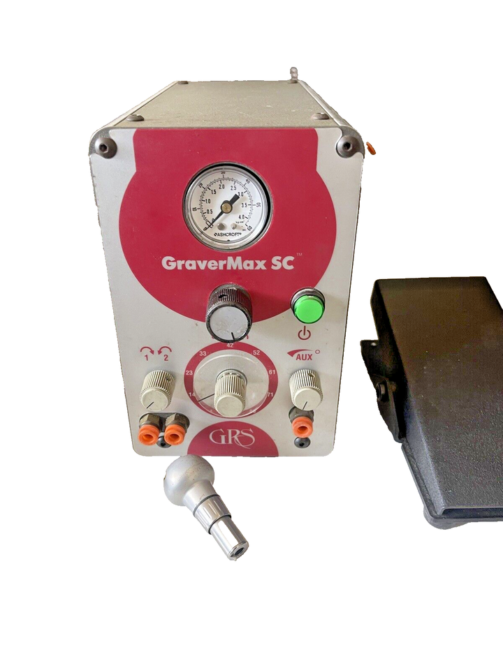 GRS® GraverMax® SC Pneumatic Graver WITH 901 QC HANDPIECE USED WORKING ...