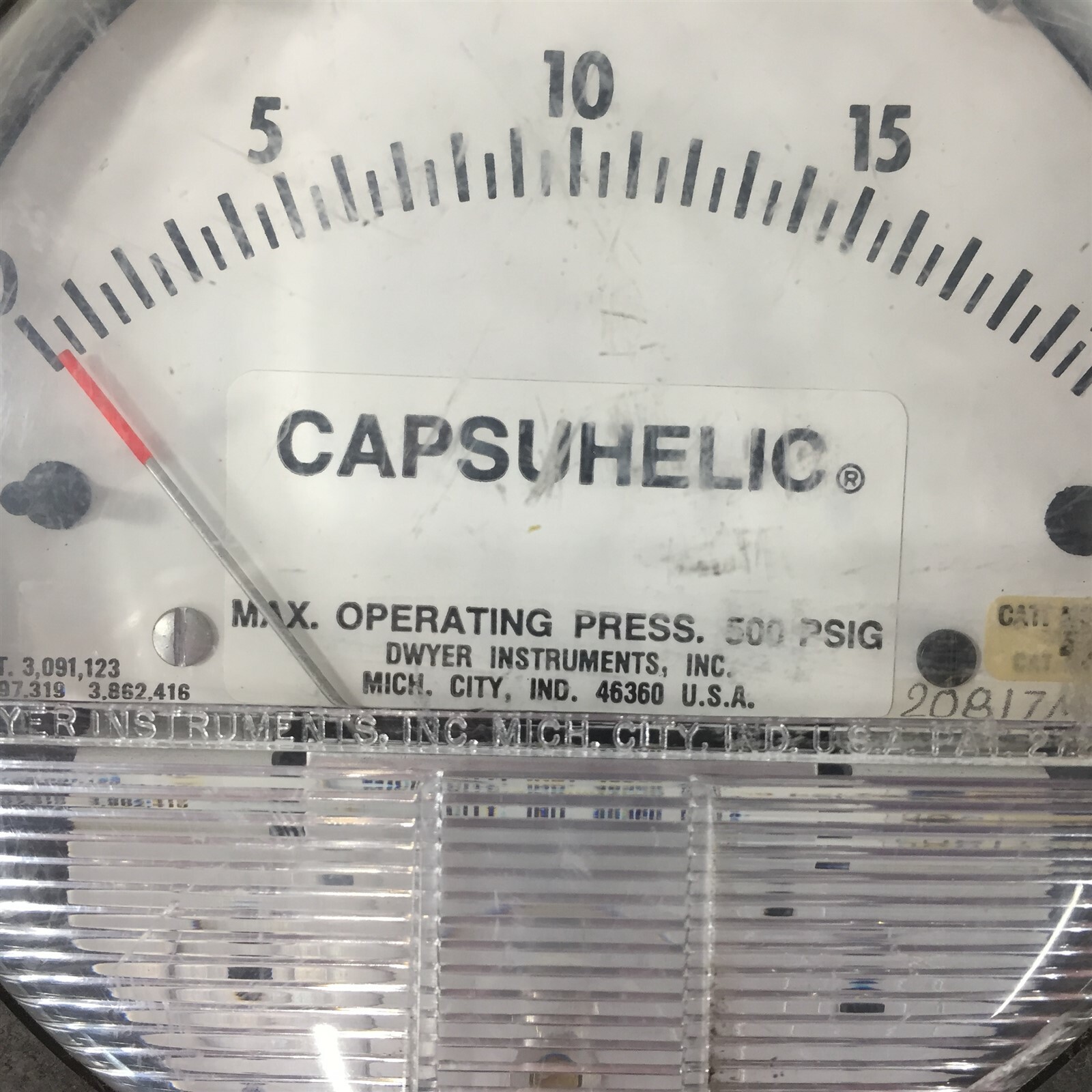 Dwyer Capsuhelic 20psi Pressure Gauge 4" Face | eBay