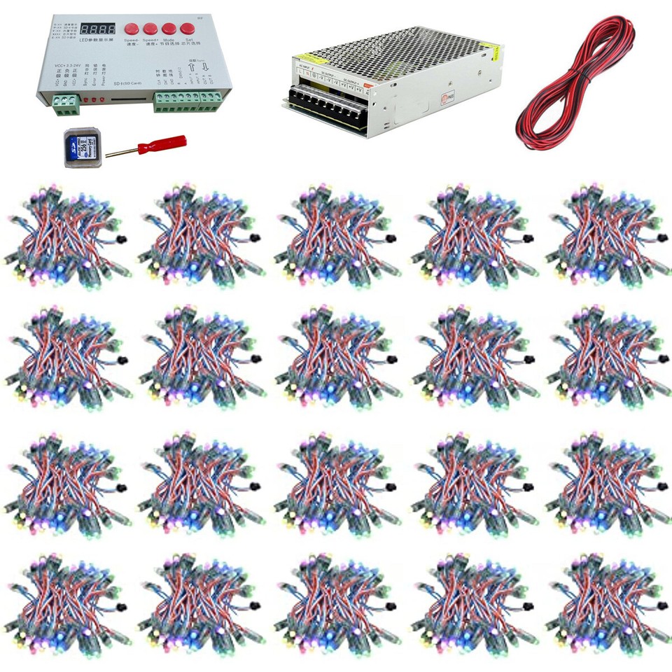 DC5V 12V WS2811 LED Pixels Light 12mm Individually Addressable RGB ...